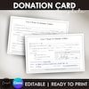 Donation Pledge Card | Donor Pledge Card Template | Customizable ...