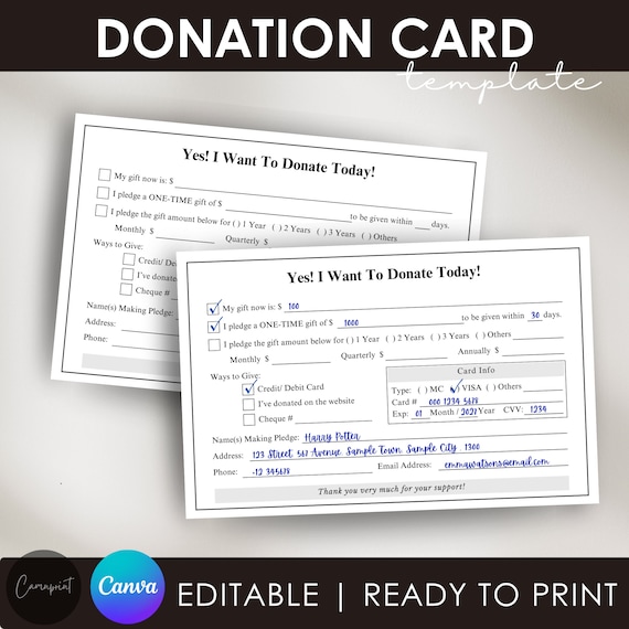 Non Profit Donation Pledge Form Template Pledge Invoice Template