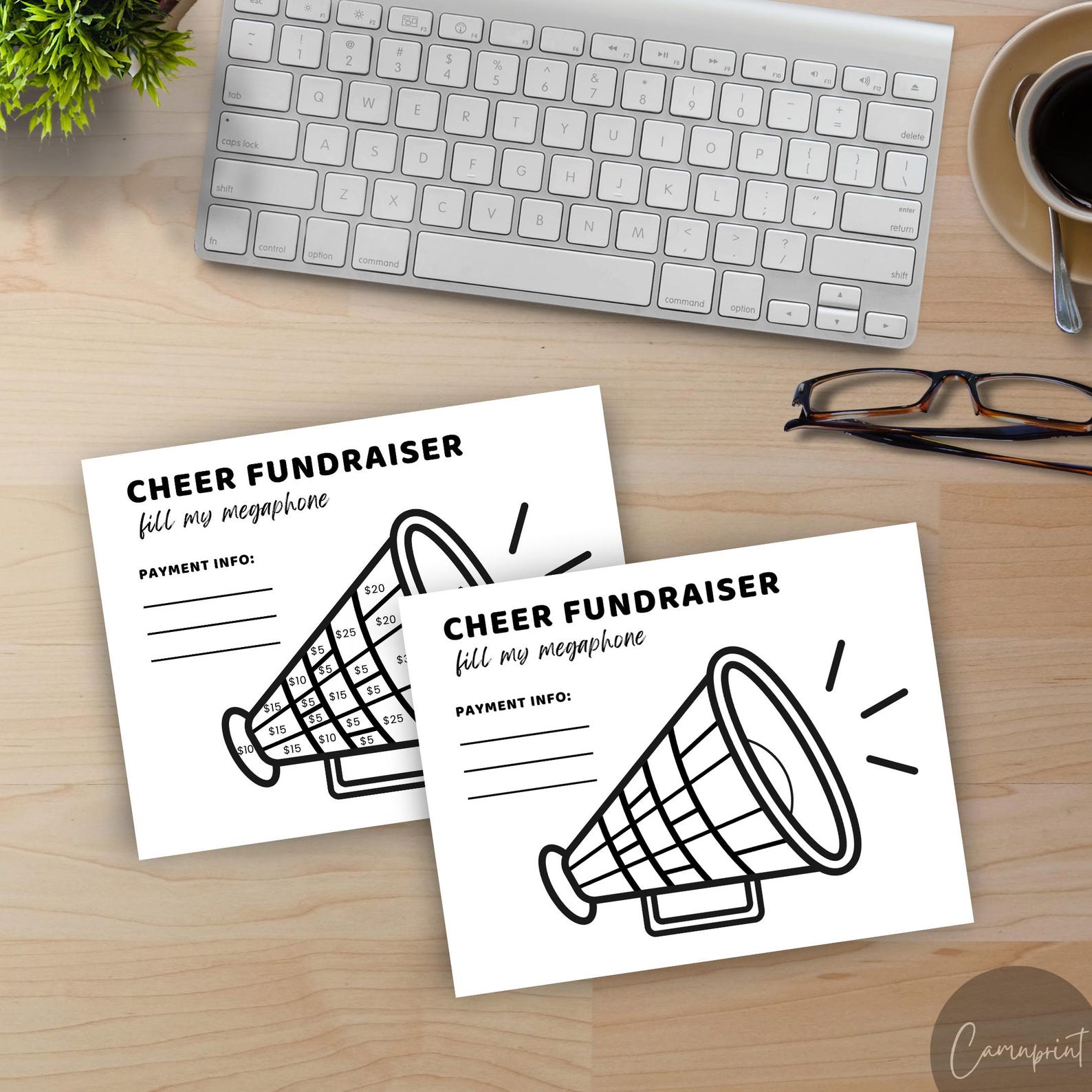 Cheer Fundraiser Printable Fill My Megaphone Fundraiser Form for ...