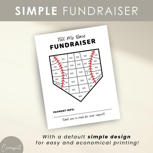 Fill My Base Baseball Team Fundraiser Template for Sports Fundraiser ...