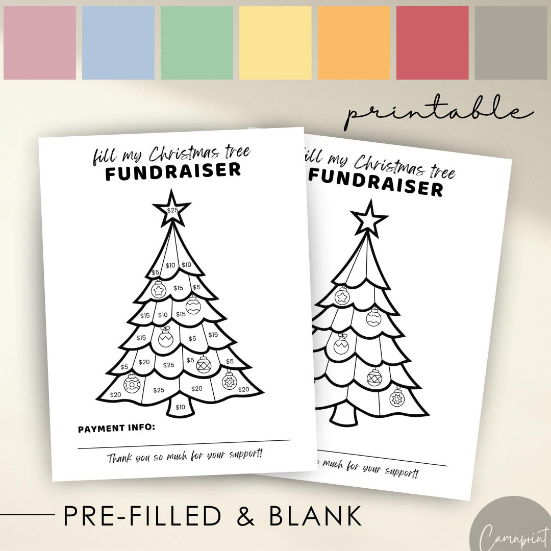 Fill My Christmas Tree Fundraiser Form for Christmas Fundraiser ...