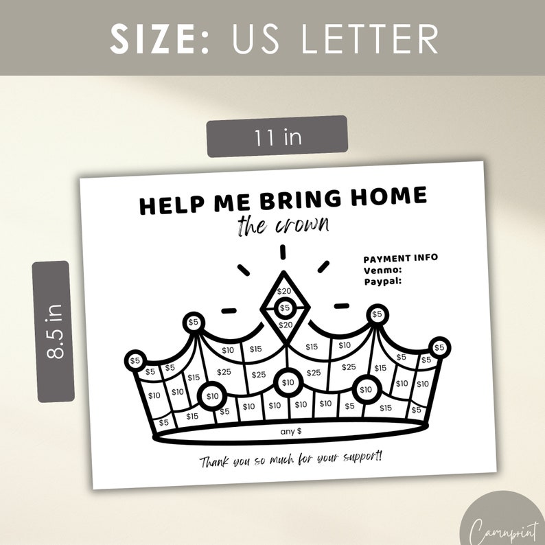 Fill My Crown Pageant Fundraiser for Pageant Fundraising Form Editable ...