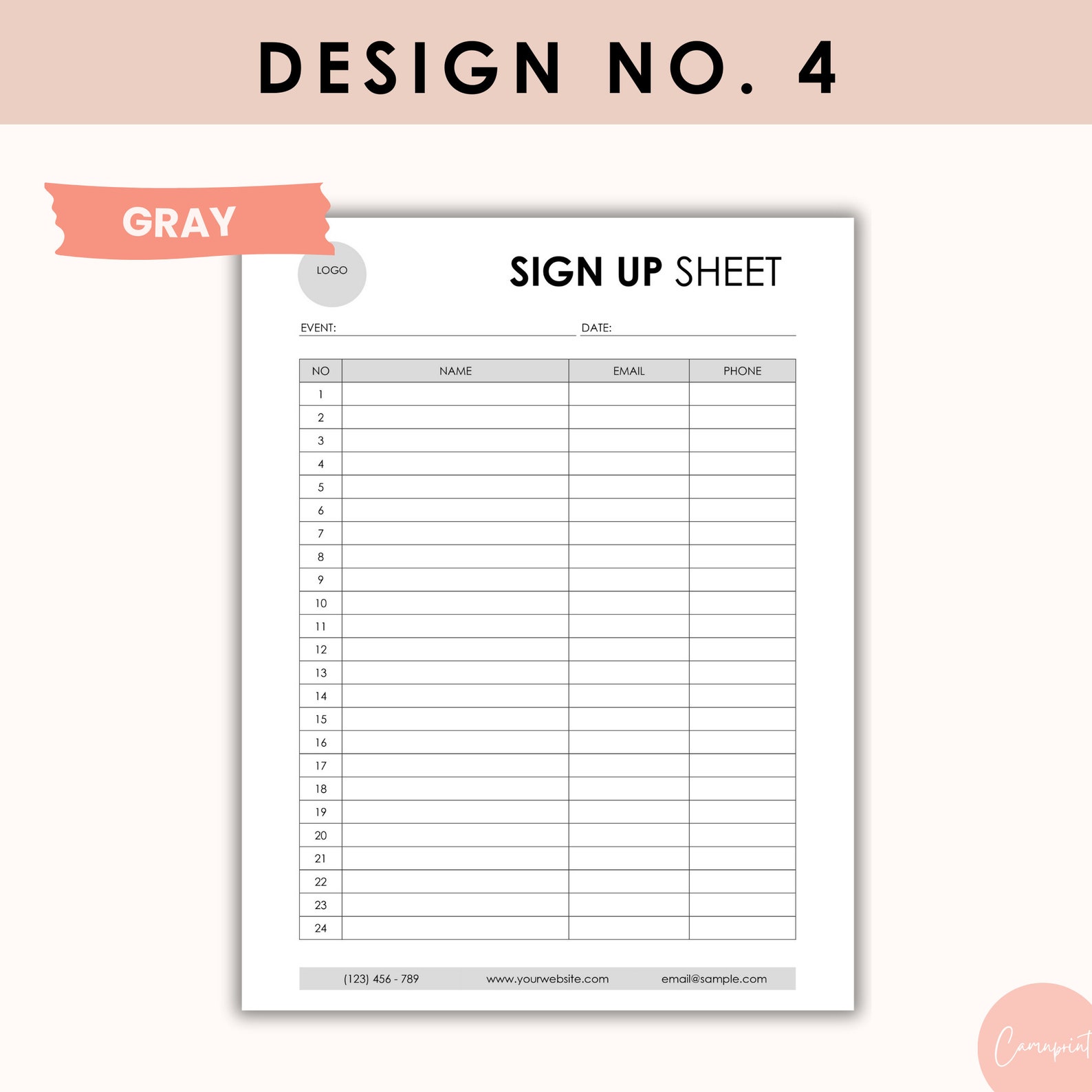 Editable Sign up Sheet Template, Sign up Sheet, Printable Sign up Form ...