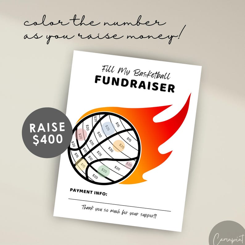 Basketball Fundraiser Template for Sports Fundraiser, Color My ...