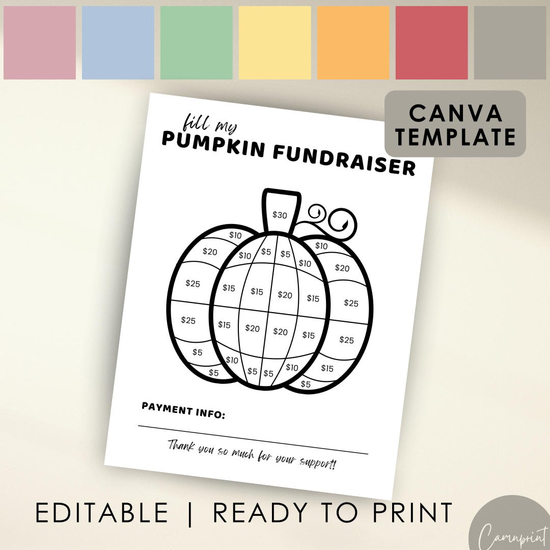Pumpkin Fundraiser for School Fundraiser Fall Fundraiser Halloween ...