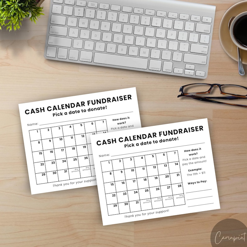 Calendar Fundraiser Template for Sports Fundraiser, Nonprofit ...