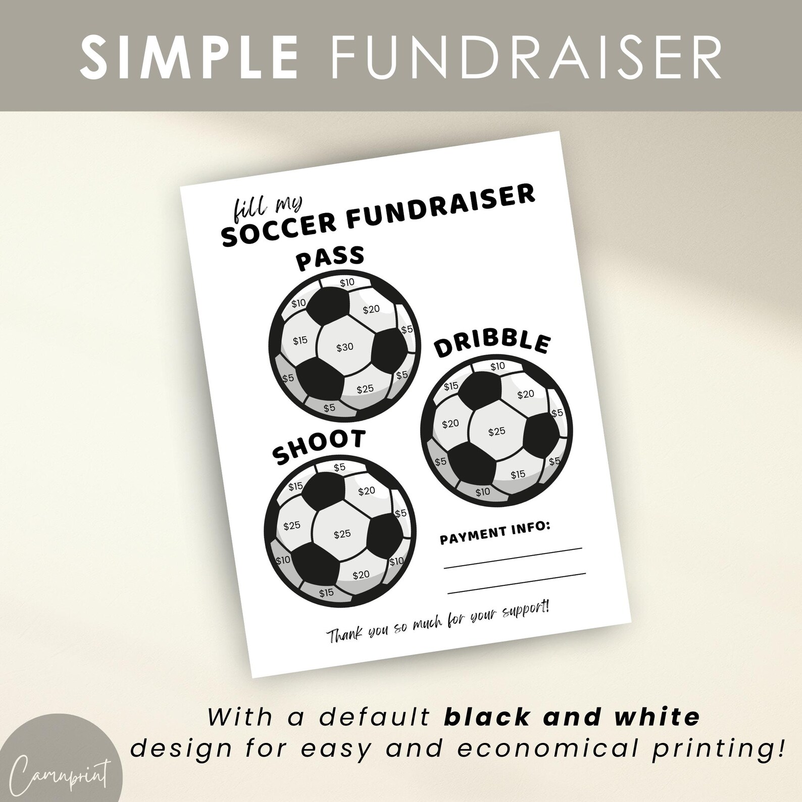 Soccer Fundraiser Flyer Fill My Soccer Ball Fundraiser Form Editable ...