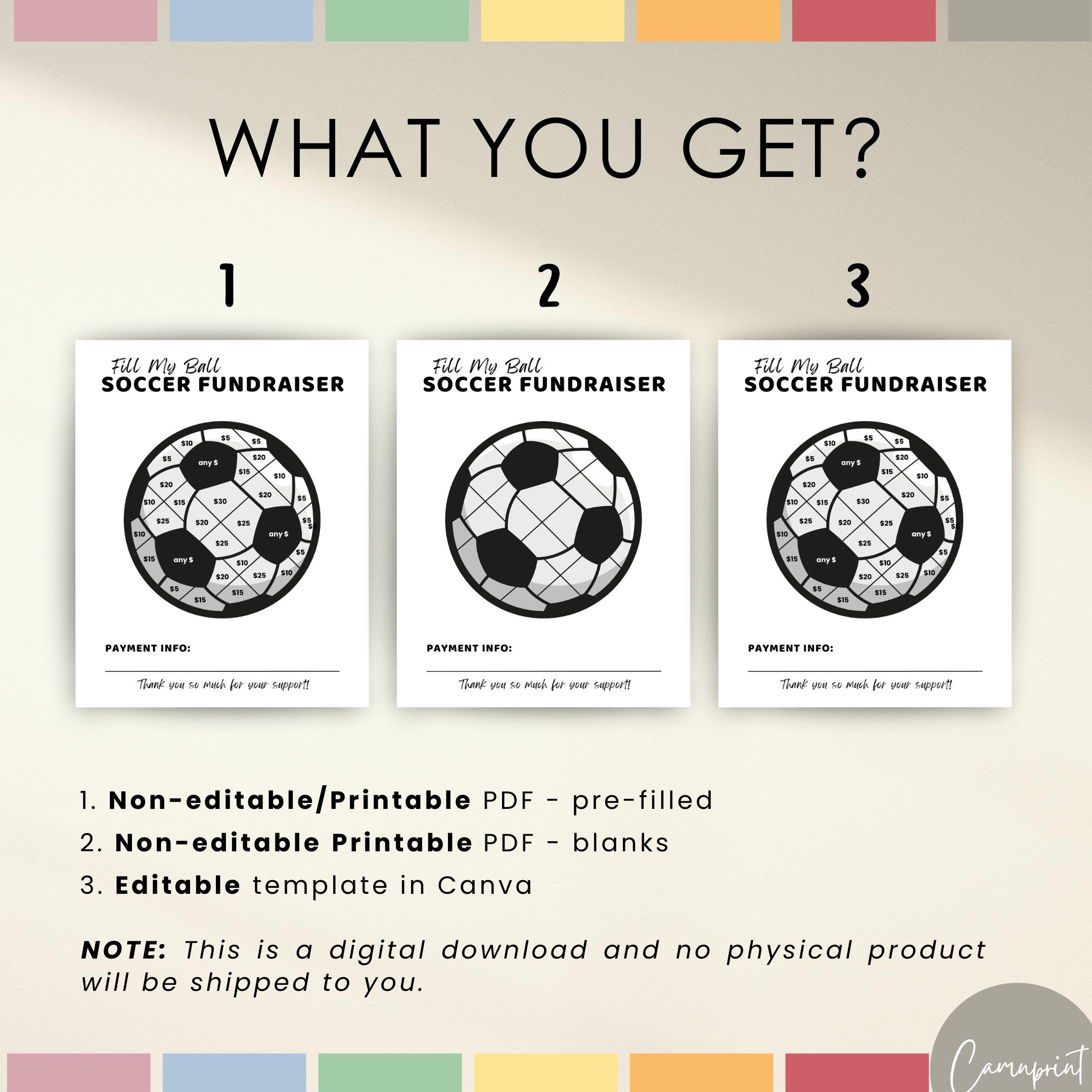 Soccer Fundraiser Flyer Fill My Soccer Ball Fundraiser Form Editable ...