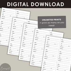 Entry Form Printable Enter to Win Form for School Auction Nonprofit ...
