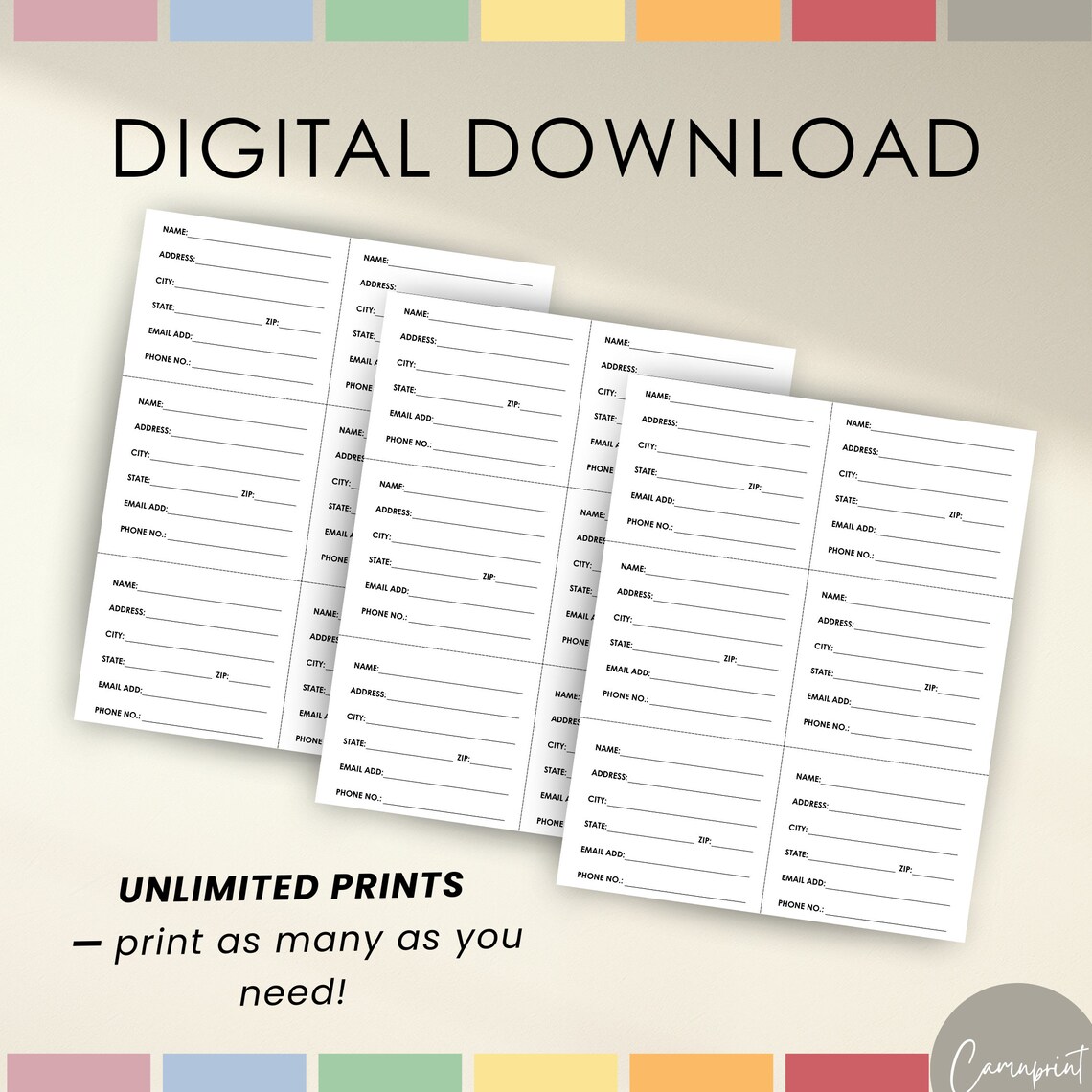 Entry Form Printable Enter to Win Form for School Auction Nonprofit ...
