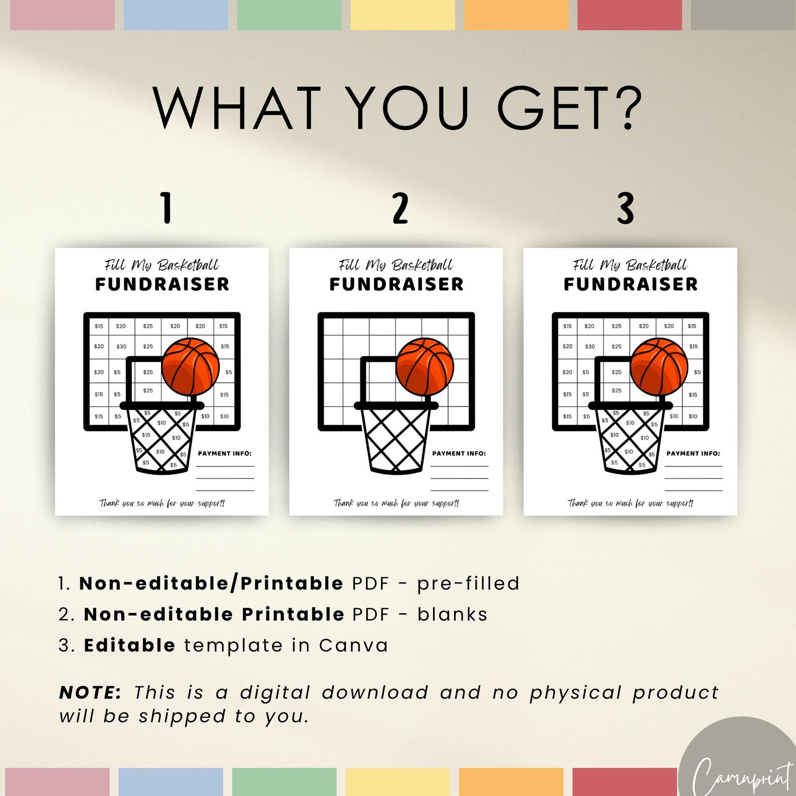 Basketball Fundraiser Template for Sports Fundraiser, Color My ...