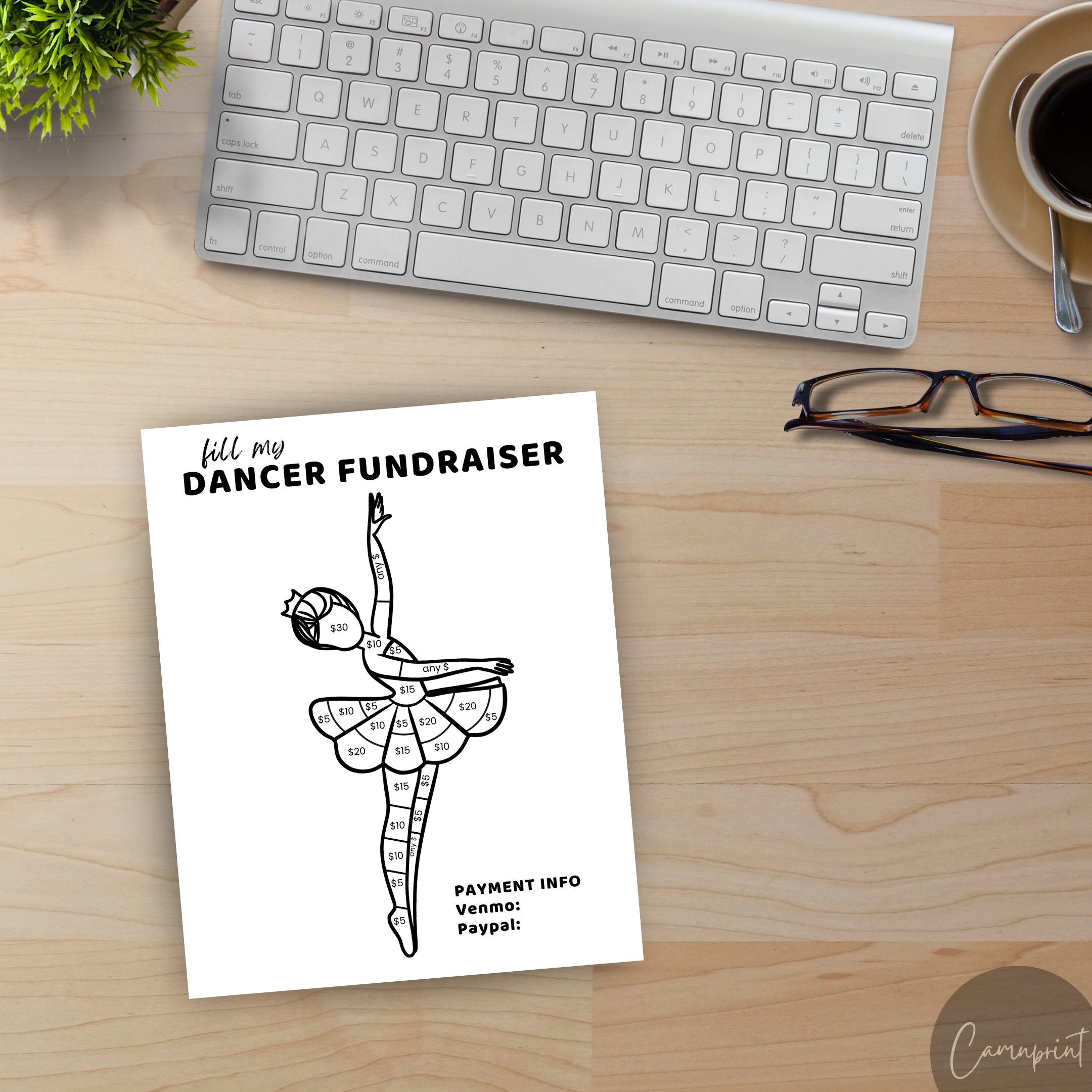 Dance Fundraiser Printable Fill My Dancer Fundraiser Form Editable ...