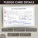 Editable Donation Card Printable Pledge Form, Donation Form, Donation ...