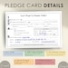 Editable Donation Card Printable Pledge Form, Donation Form, Donation ...
