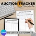 Auction Item Tracker Editable Auction Template for School Auction Live ...
