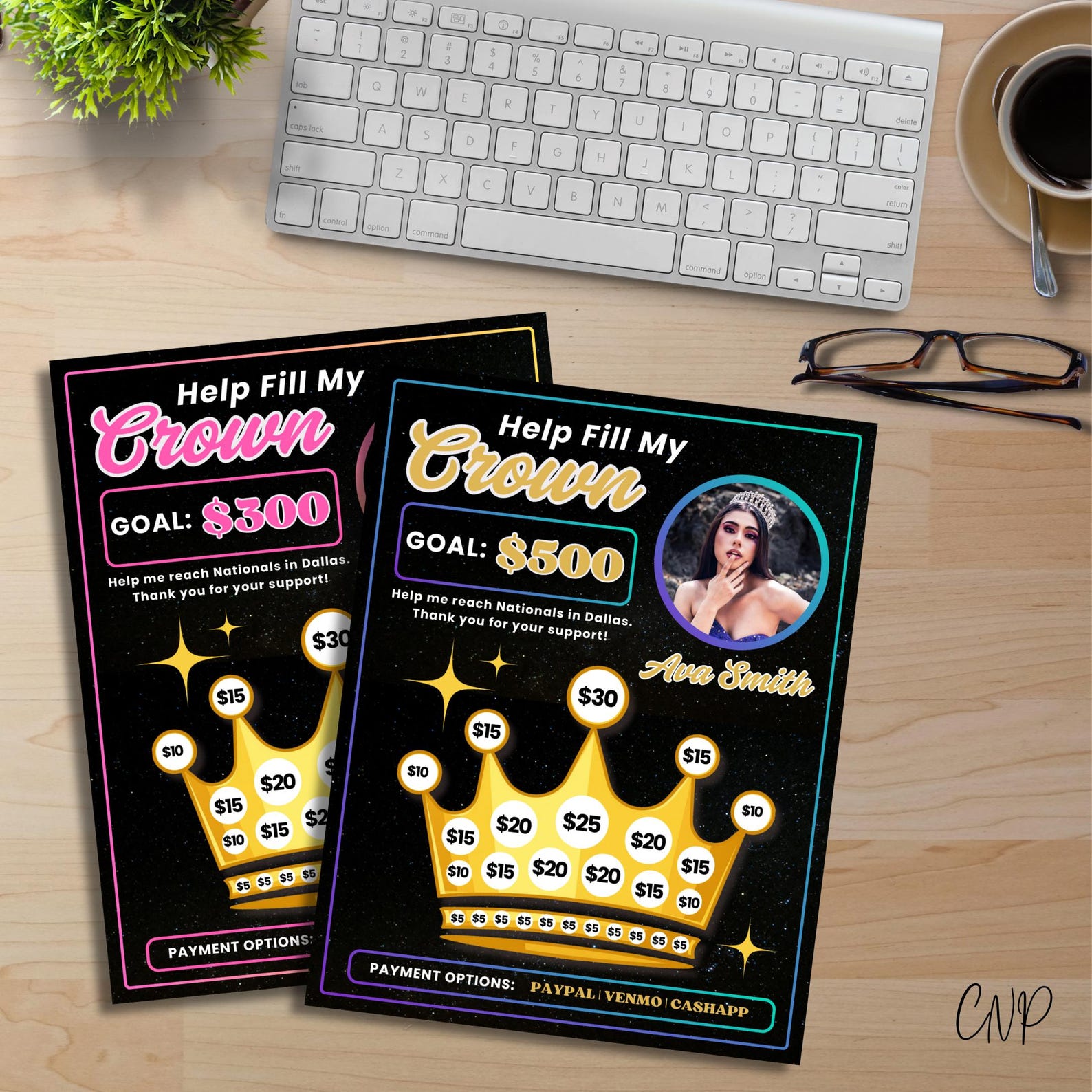 Fill My Crown Fundraiser for Pageant Fundraising, Editable Canva ...