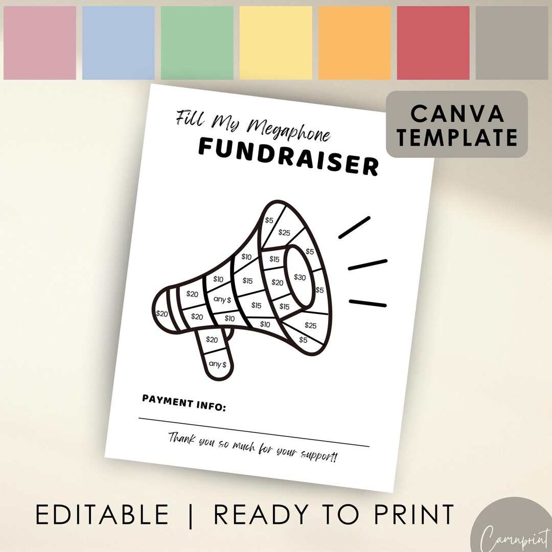 Cheer Fundraiser Fill My Megaphone Fundraiser Form for Cheerleading ...