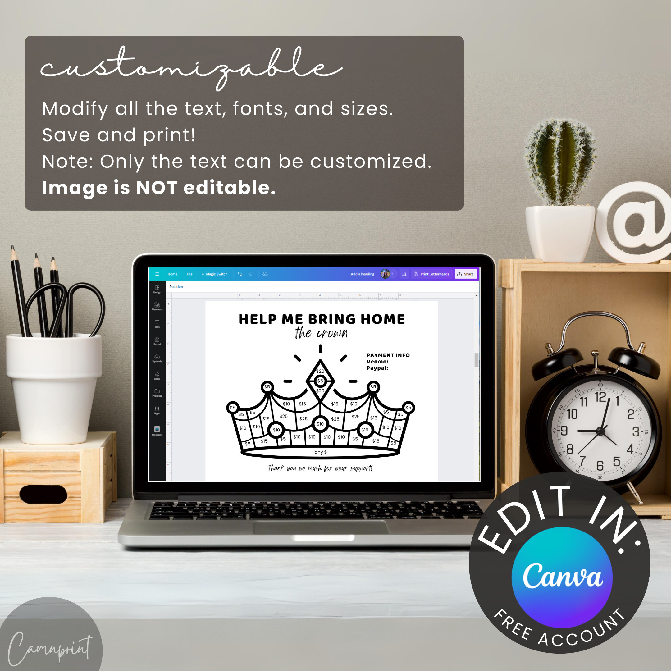 Fill My Crown Pageant Fundraiser for Pageant Fundraising Form Editable ...