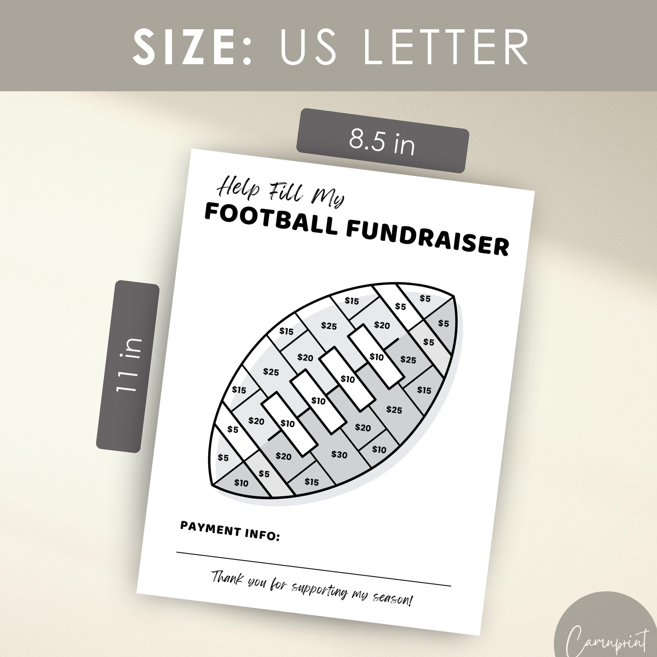 Color My Football Fundraiser Form for Sports Fundraiser, Fill My ...