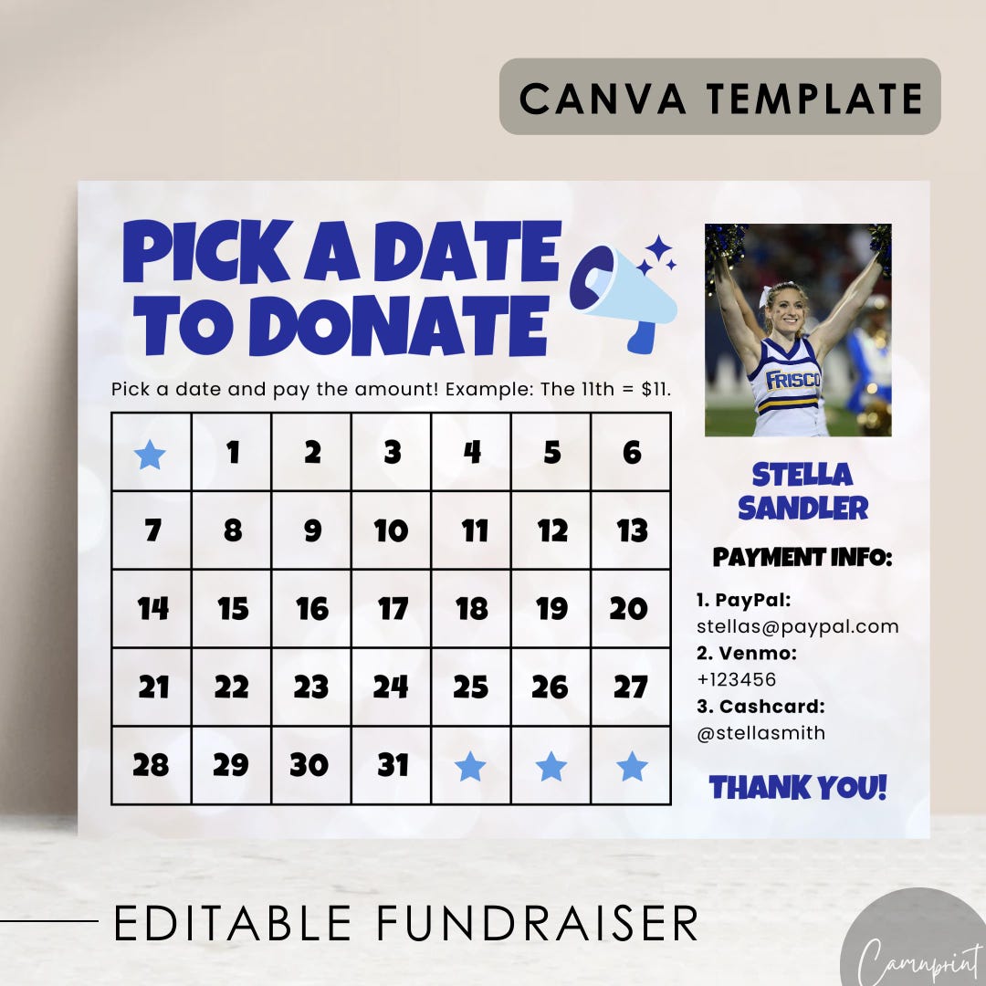 Cheer Fundraiser, Fill My Cheer Fundraiser Form, Color My Cheer, Cheer ...