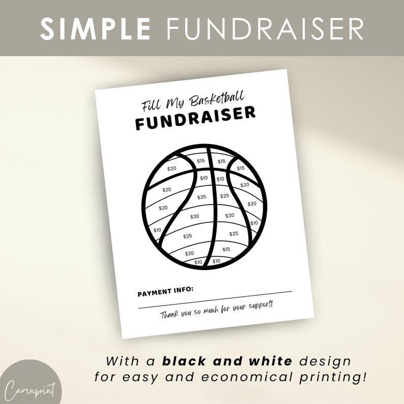 Basketball Fundraiser Template for Sports Fundraiser, Color My ...