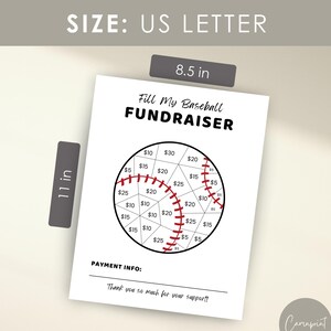 Baseball Fundraiser Template for Sports Fundraiser Flyer, Editable Fill ...