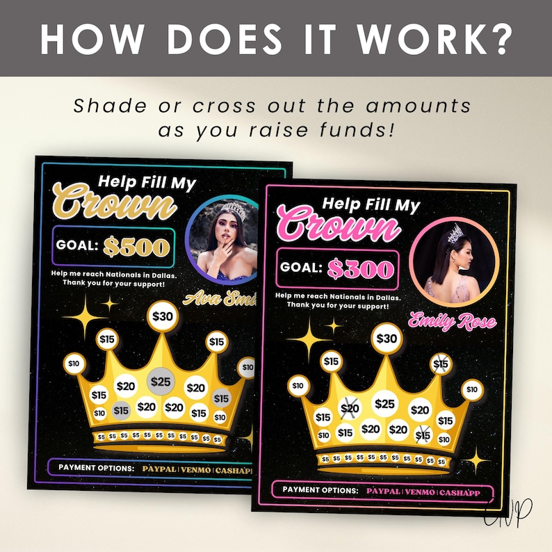 Fill My Crown Fundraiser for Pageant Fundraising, Editable Canva ...