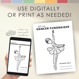 Dance Fundraiser Printable Fill My Dancer Fundraiser Printable ...