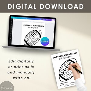Color My Football Fundraiser Form for Sports Fundraiser Fill My ...