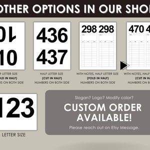 Auction Bid Card Printable Bid Cards With Notes, Numbered Card ...