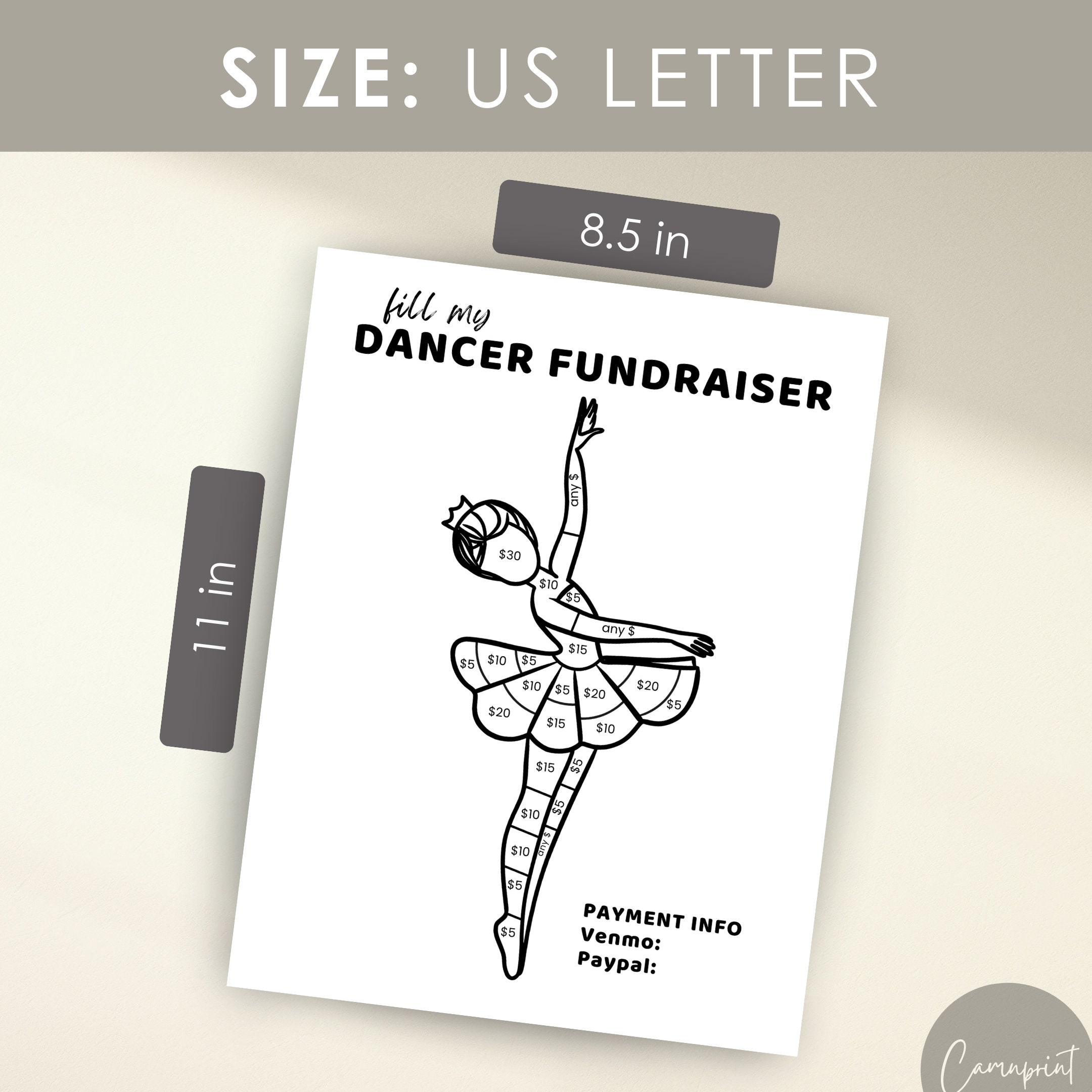 Dance Fundraiser Printable Fill My Dancer Fundraiser Form Editable ...