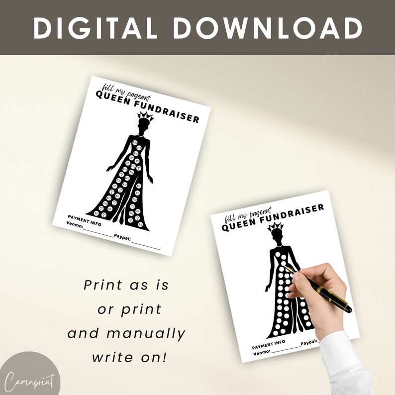 Fill My Pageant Queen Fundraiser for Pageant Fundraising Form, Color My ...