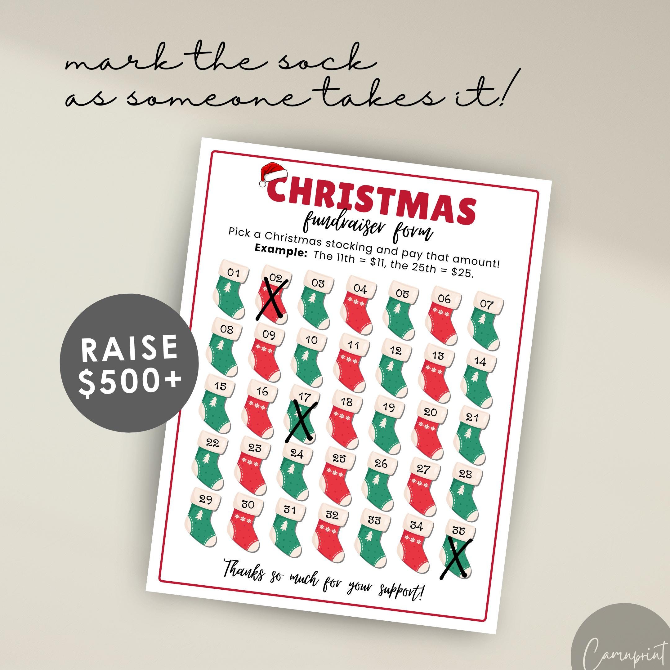 Christmas Fundraiser Form for Holiday Fundraiser, Black Out My Board ...