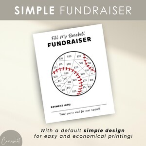 Baseball Fundraiser Template for Sports Fundraiser Flyer, Editable Fill ...