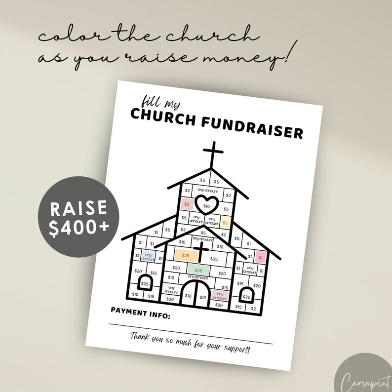 Fill My Church Fundraiser Form for Church Camp, Church Fundraising ...