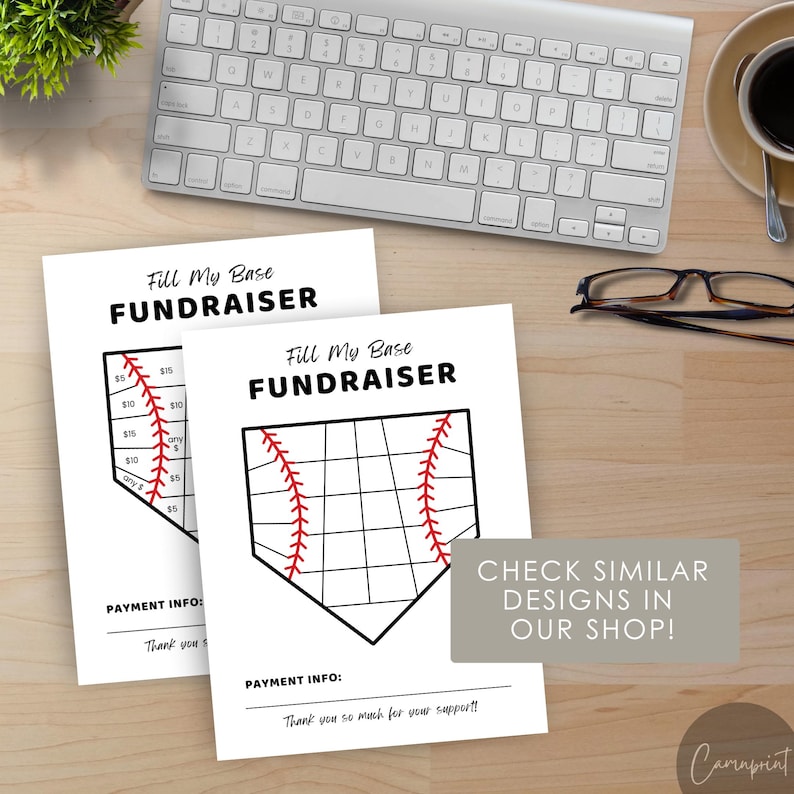 Fill My Base Baseball Team Fundraiser Template for Sports Fundraiser ...