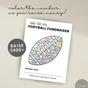 Color My Football Fundraiser Form for Sports Fundraiser, Fill My ...