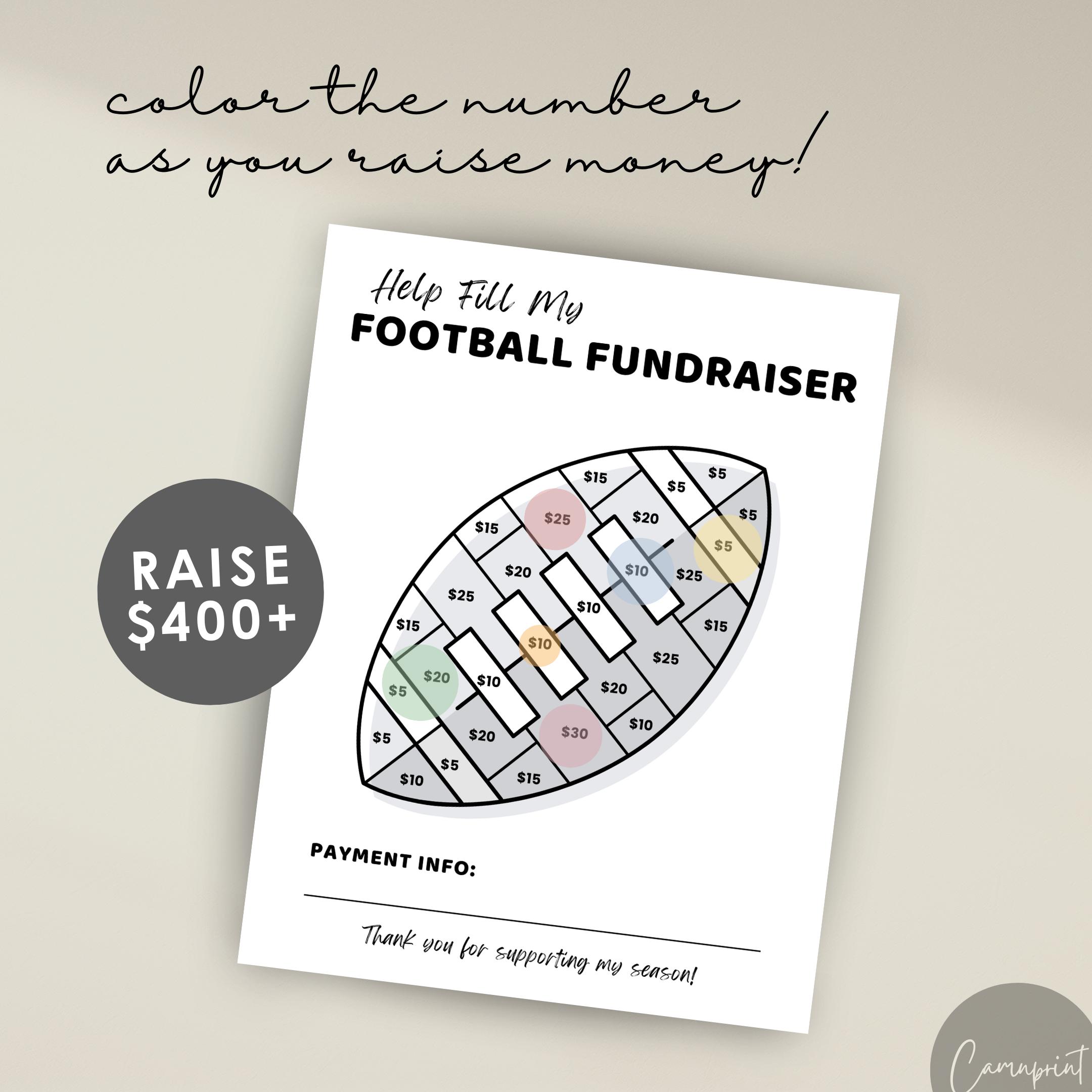 Color My Football Fundraiser Form for Sports Fundraiser, Fill My ...