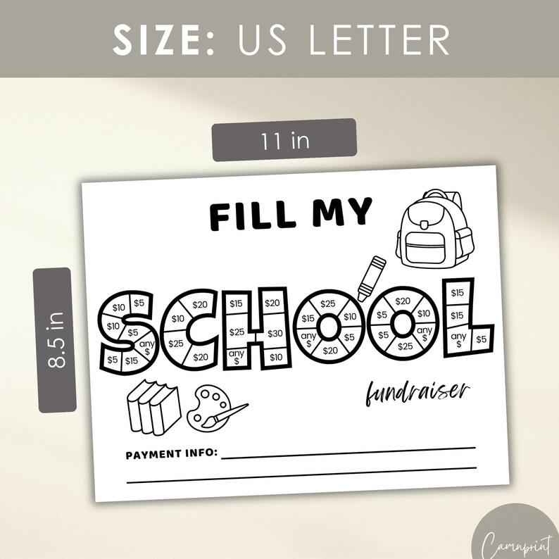 Fill My School Fundraiser Template School, Back to School Fundraiser ...