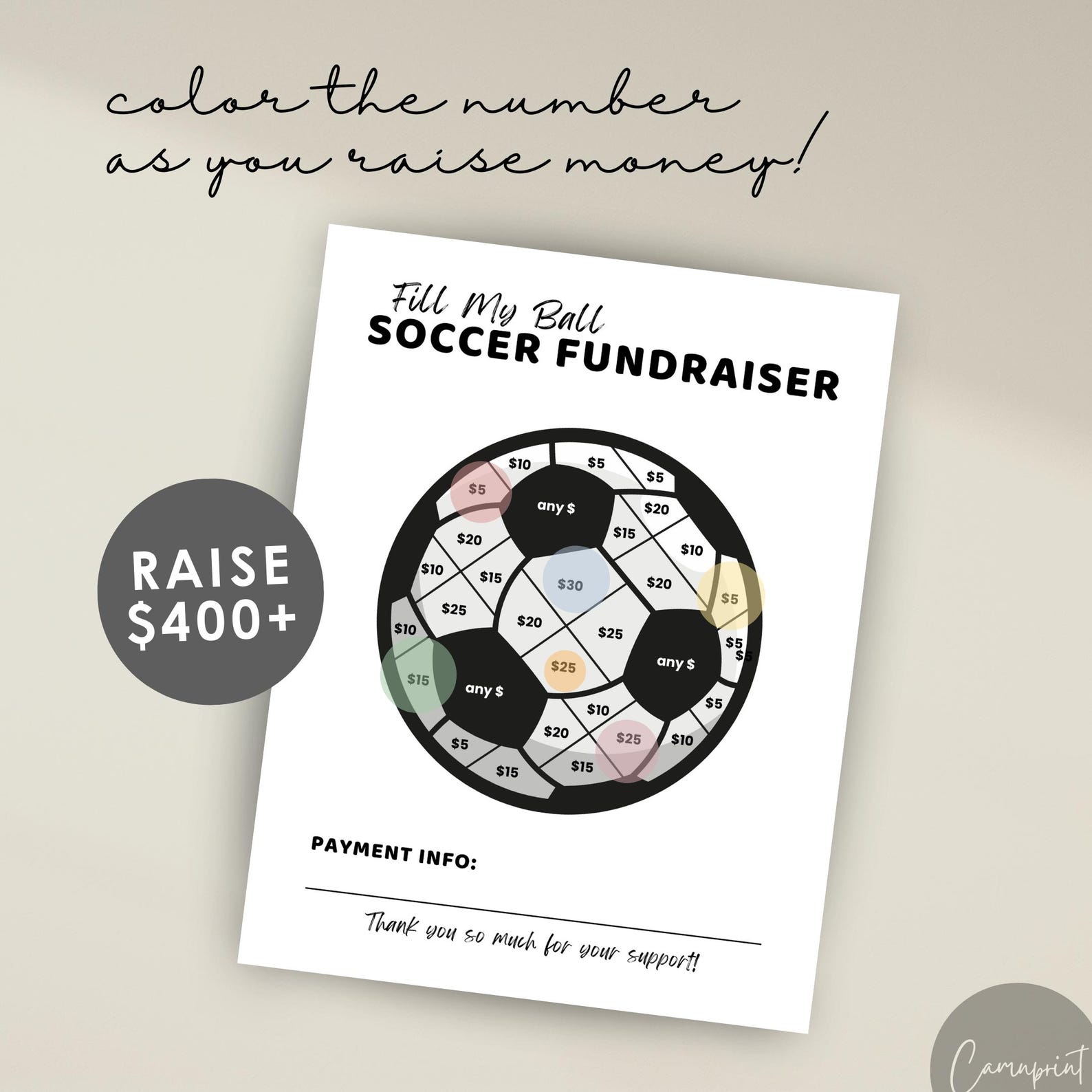 Soccer Fundraiser Flyer Fill My Soccer Ball Fundraiser Form Editable ...