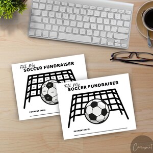 Soccer Fundraiser Flyer, Fill My Soccer Ball Fundraiser Form, Sports ...
