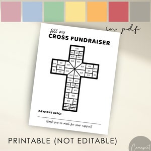Fill My Cross Church Fundraiser Form for Church Camp, Pick a Date ...