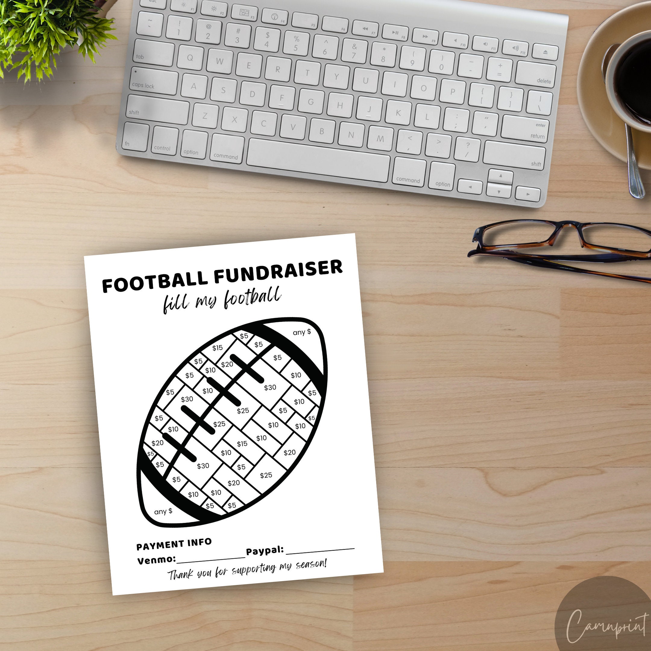 Color My Football Fundraiser Form for Sports Fundraiser Fill My ...