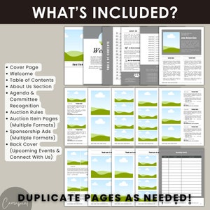 Auction Catalog Template Editable Auction Template for School Auction ...