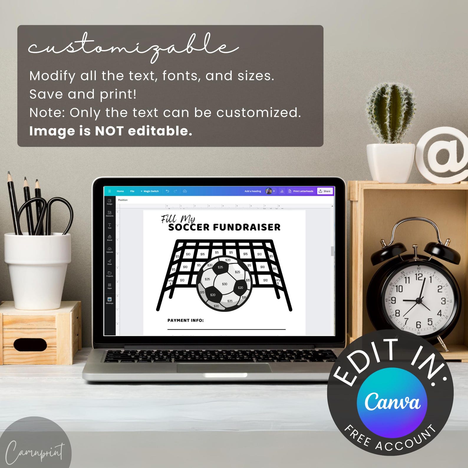 Soccer Fundraiser Flyer, Fill My Soccer Ball Fundraiser Form, Sports ...