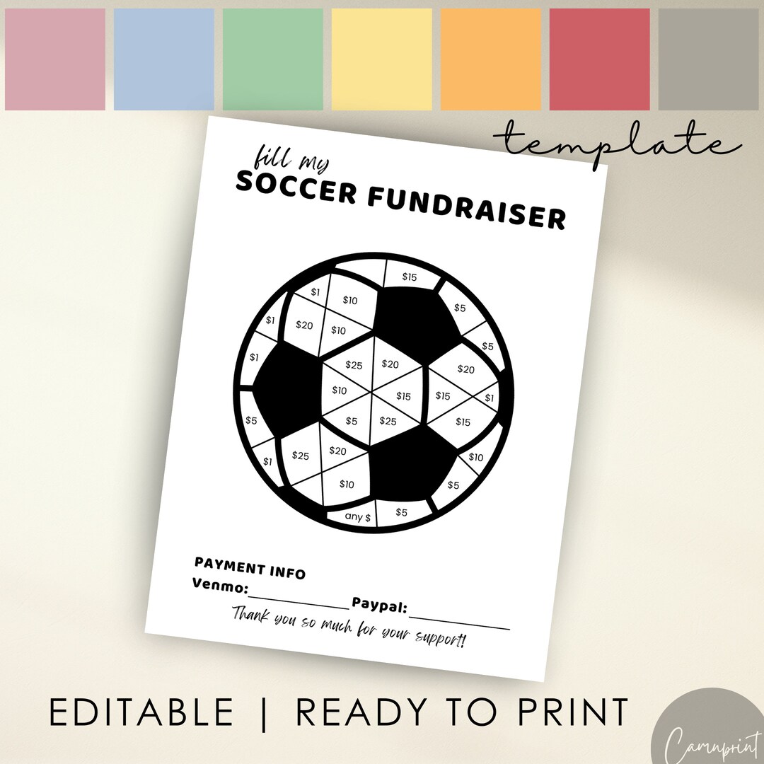 Soccer Fundraiser Flyer Fill My Soccer Ball Fundraiser Form Editable ...