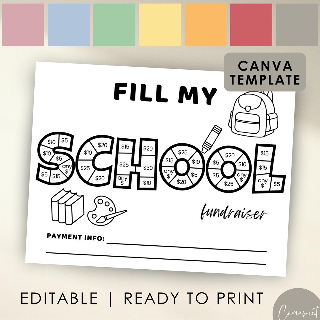Fill My School Fundraiser Template School, Back to School Fundraiser ...