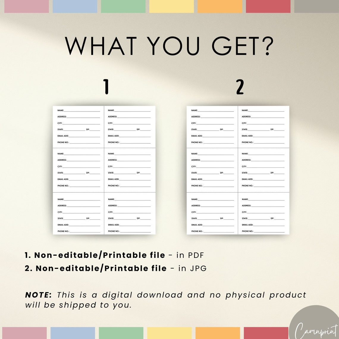 Entry Form Printable Enter to Win Form for School Auction Nonprofit ...