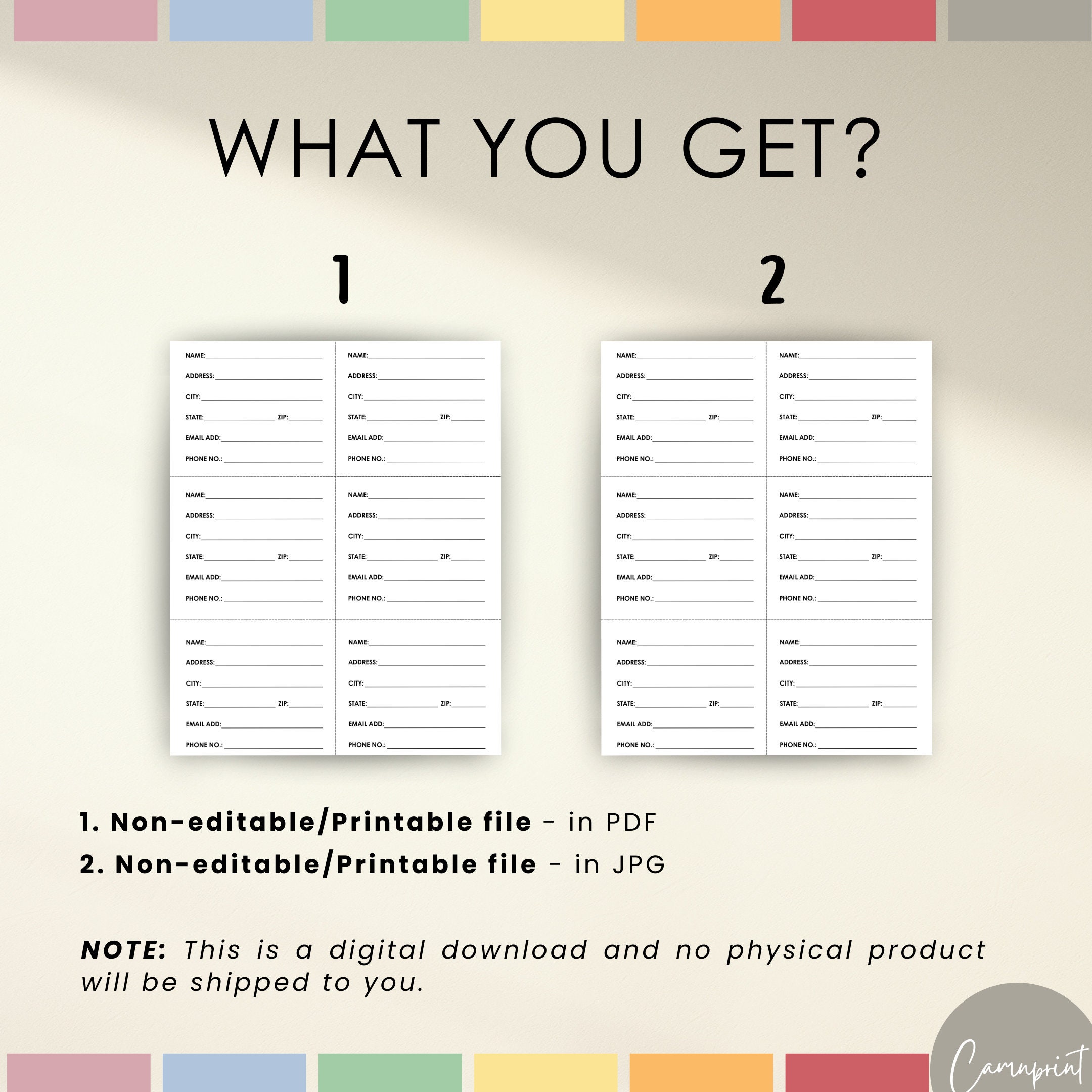 Entry Form Printable Enter to Win Form for School Auction Nonprofit ...