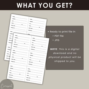 Entry Form Printable Enter to Win Form for School Auction Nonprofit ...